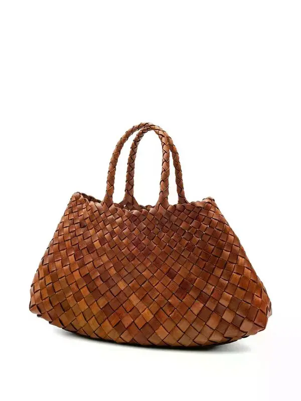 Dragon Diffusion Woven Leather Tote Bag - Brown