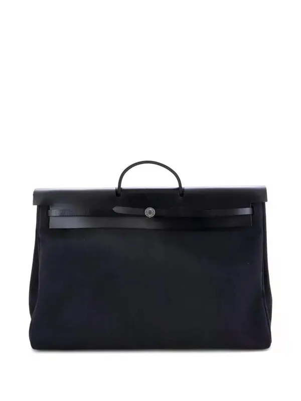 Hermès Herbag Zip Leather And Toile 50 Satchel