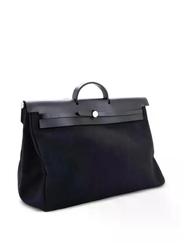 Hermès Herbag Zip Leather And Toile 50 Satchel