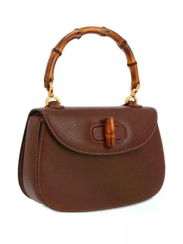 Gucci 1990s Bamboo Tote Bag - Brown