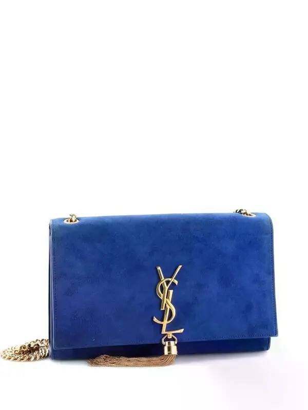 Saint Laurent Classic Monogram Tassel Suede Crossbody Bag
