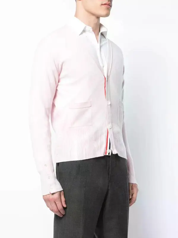 Thom Browne Cashmere Striped Sleeve Cardigan