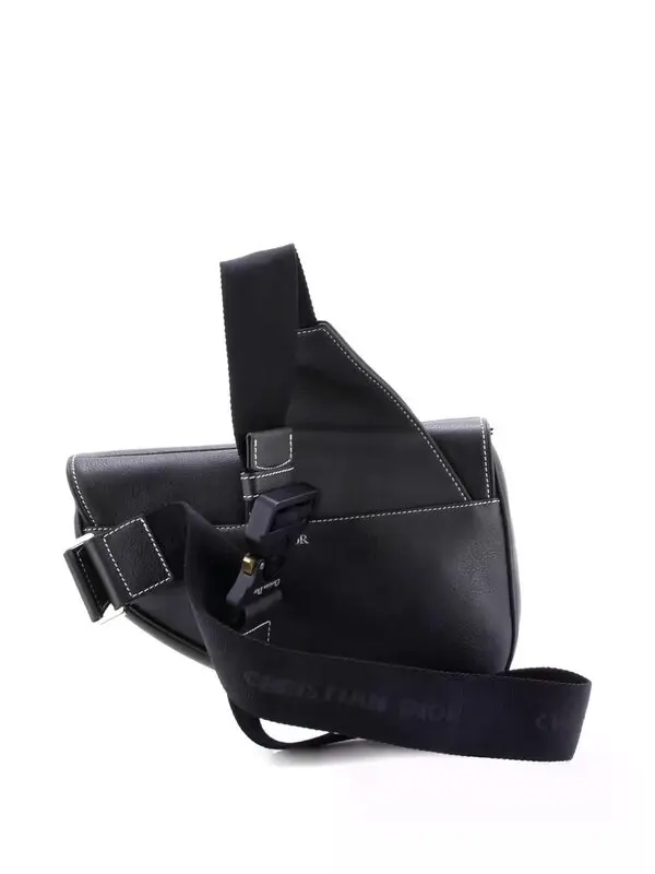 Dior Kaws Saddle Crossbody Bag - Black