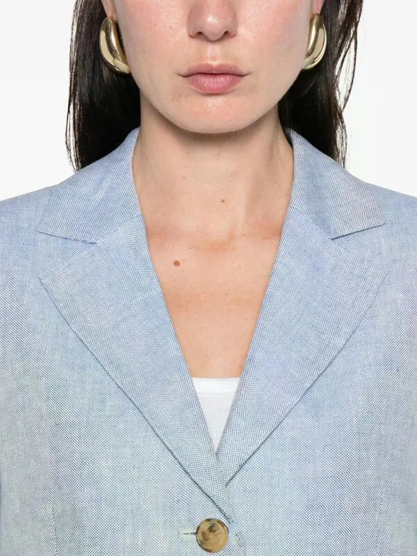 Etro V-neck Linen Blazer