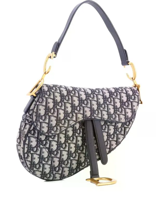 Dior Saddle Handbag Oblique Canvas - Blue