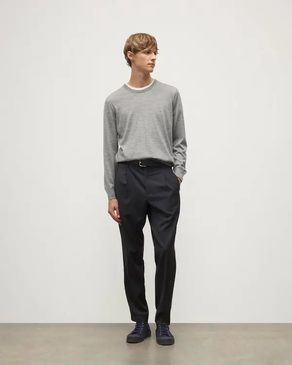 Johnstons Of Elgin Cashmere Crew Neck Jumper - Grey