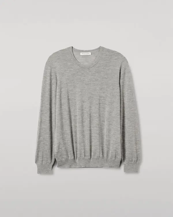 Johnstons Of Elgin Cashmere Crew Neck Jumper - Grey