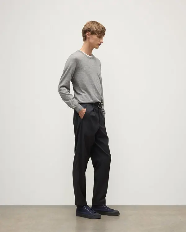 Johnstons Of Elgin Cashmere Crew Neck Jumper - Grey
