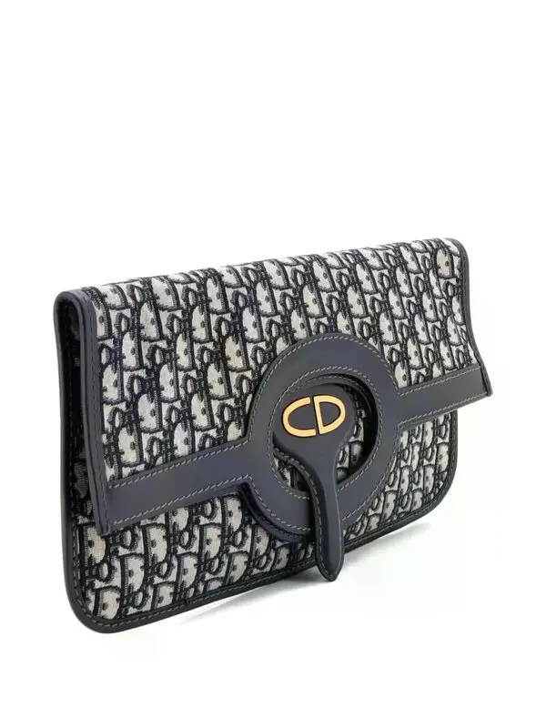 Dior Oblique Canvas Clutch Bag - Blue