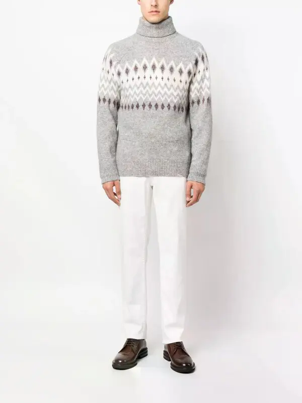 Brunello Cucinelli Patterned Intarsia-knit Jumper