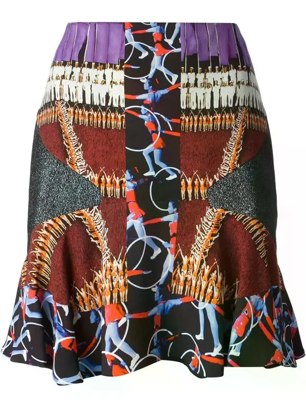 PETER PILOTTO Ceremony Print Pleated Skirt - Multicolour