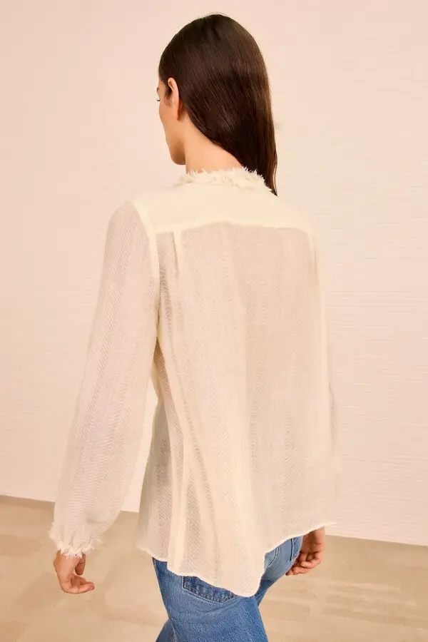Ulla Johnson Adriel Long Sleeve Tunic Blouse - Cowrie