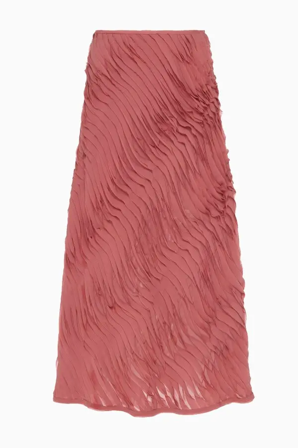 Ulla Johnson Amiko Midi Skirt - Chestnut