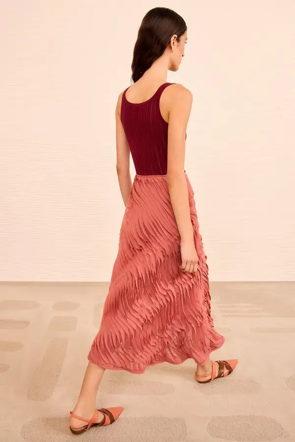 Ulla Johnson Amiko Midi Skirt - Chestnut