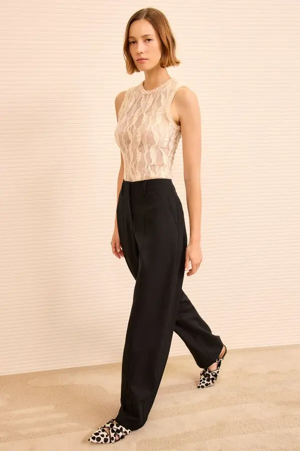 Ulla Johnson Ames Barrel Leg Trousers - Noir