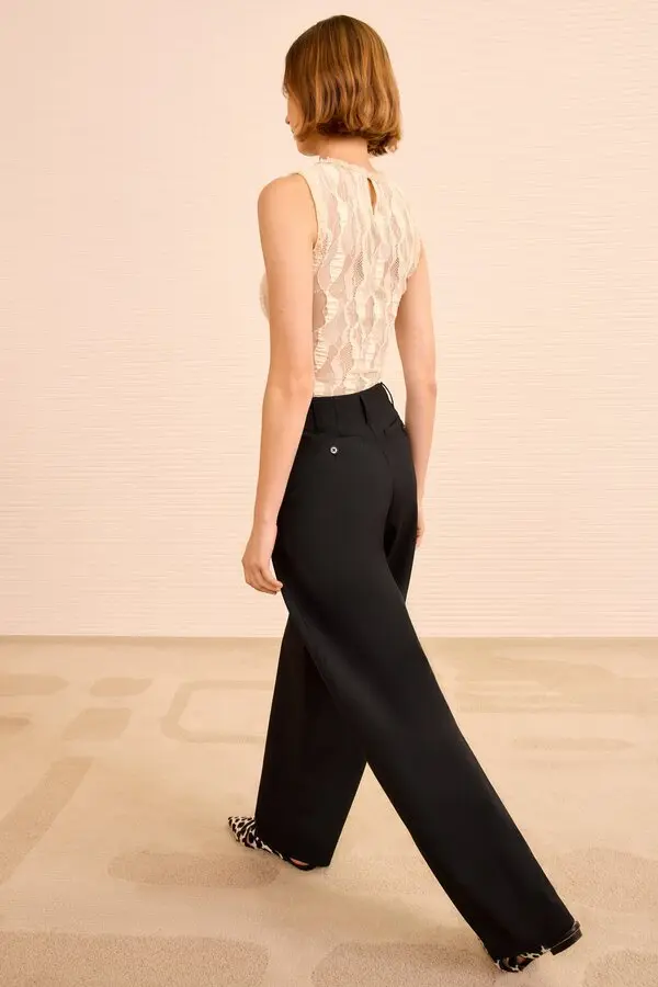 Ulla Johnson Ames Barrel Leg Trousers - Noir