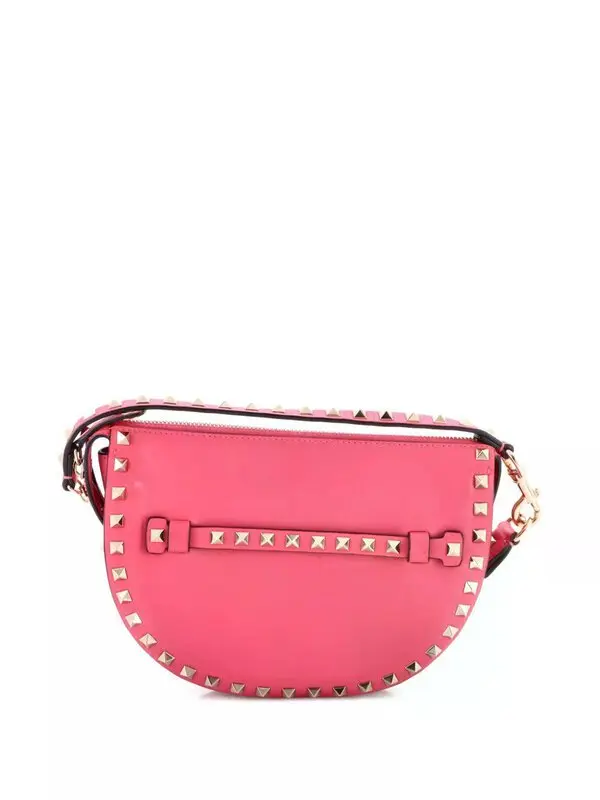 Valentino Garavani Rockstud Zip Leather Shoulder Bag