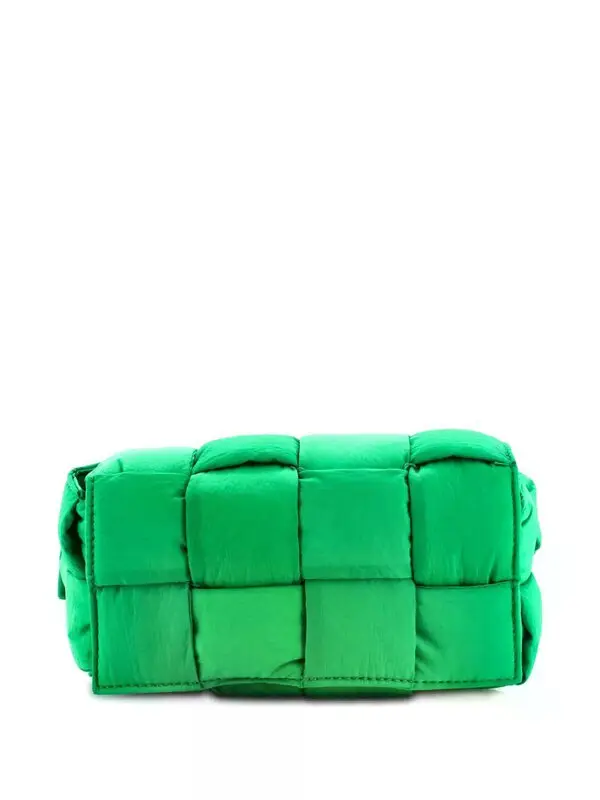 Bottega Veneta Cassette Maxi Intrecciato Nylon Crossbody Bag - Green