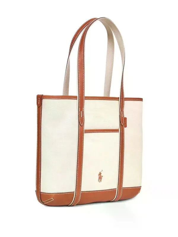Polo Ralph Lauren Embroidered-logo Tote Bag - Neutrals