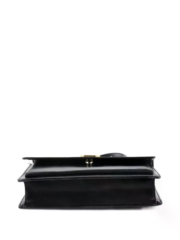 Saint Laurent Sunset Top Handle Leather Shoulder Bag - Black