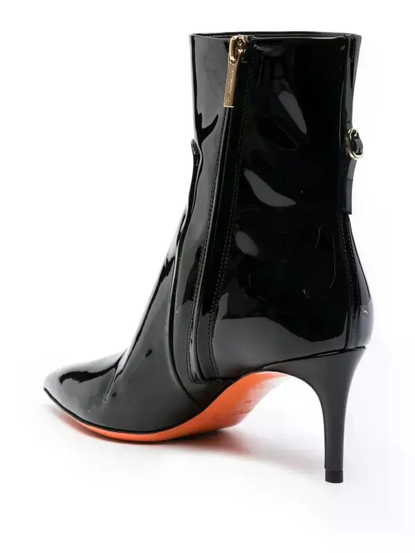 Santoni 65mm Patent Leather Ankle Boots