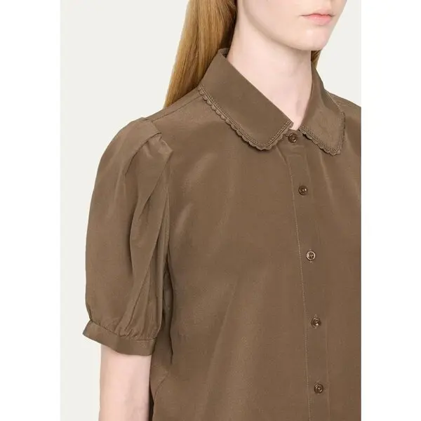 FRAME Silk Prim Blouse