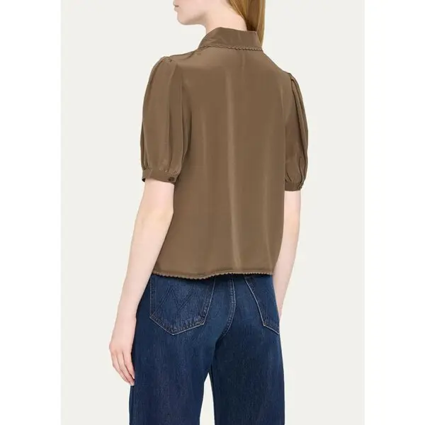 FRAME Silk Prim Blouse
