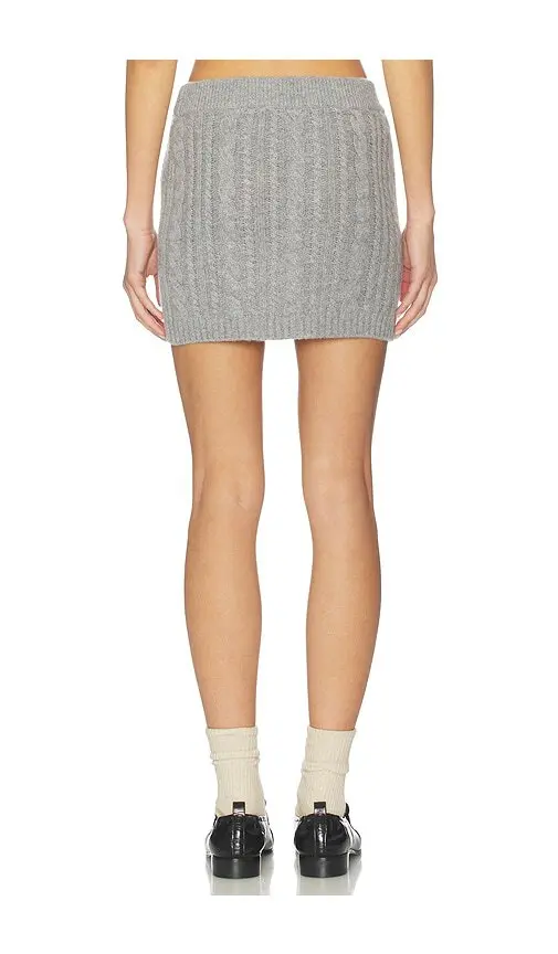 AEXAE Cashmere Cable Mini Skirt