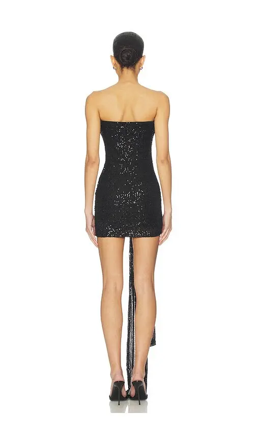 Superdown Strapless Sequin Mini Dress With Sash Detail