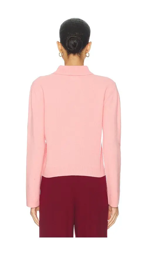 LESET Jesse Polo Lambswool Knit - Rose