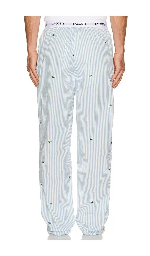 Lacoste Printed Striped Cotton Pajama Bottoms In . Also