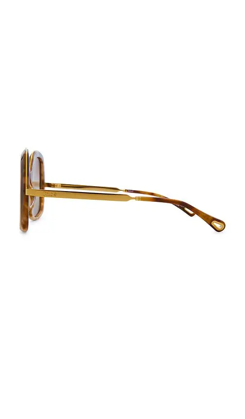 Chloé Aly Square Sunglasses - Brown