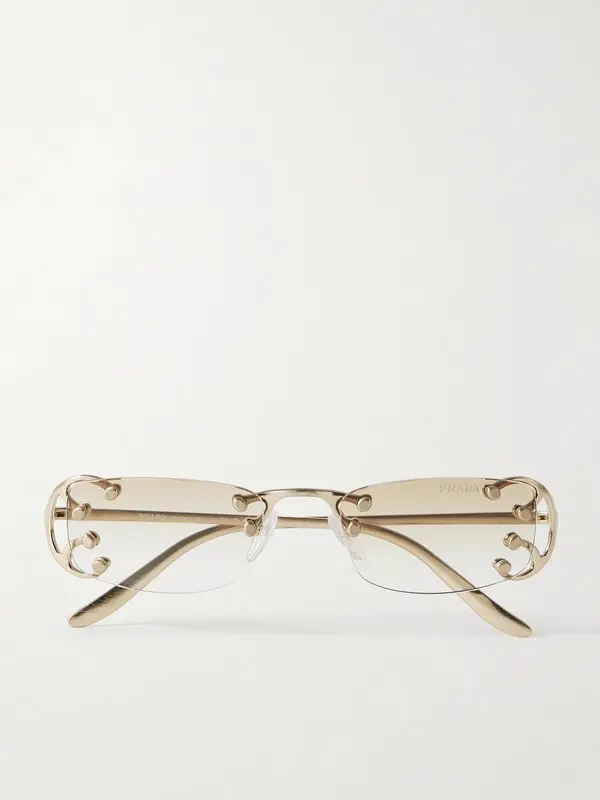 Prada Rimless -tone Sunglasses - Gold
