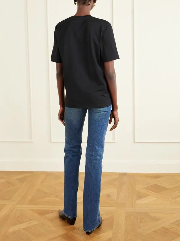 Saint Laurent Cotton-jersey T-shirt - Black