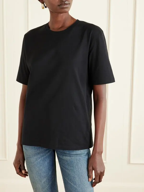 Saint Laurent Cotton-jersey T-shirt - Black