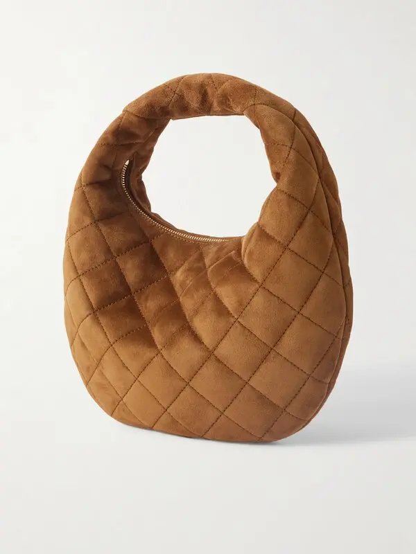 Saint Laurent Icarino Baby Suede Shoulder Bag - Brown