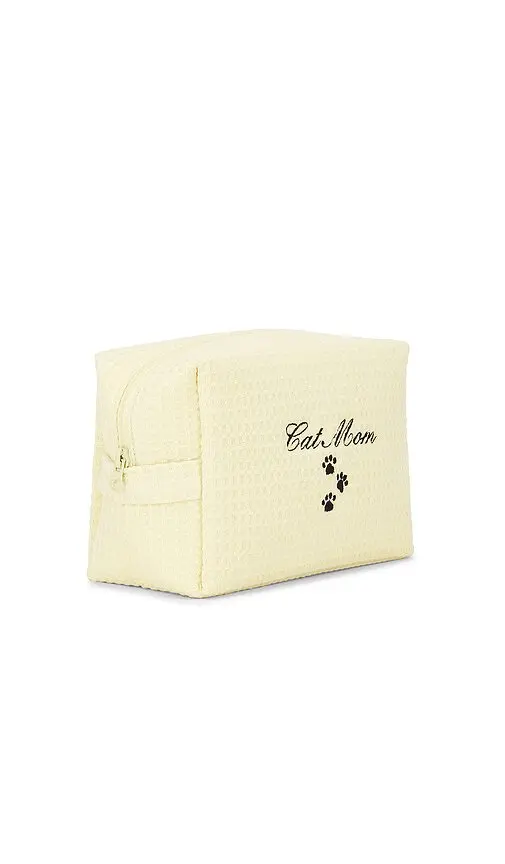 ABBODE Cat Mom Waffle Pouch - Yellow