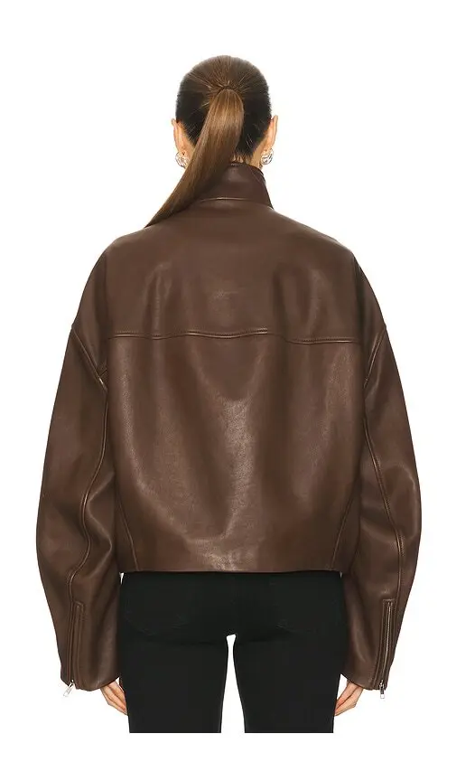 GRLFRND Romy Leather Jacket - Chocolate