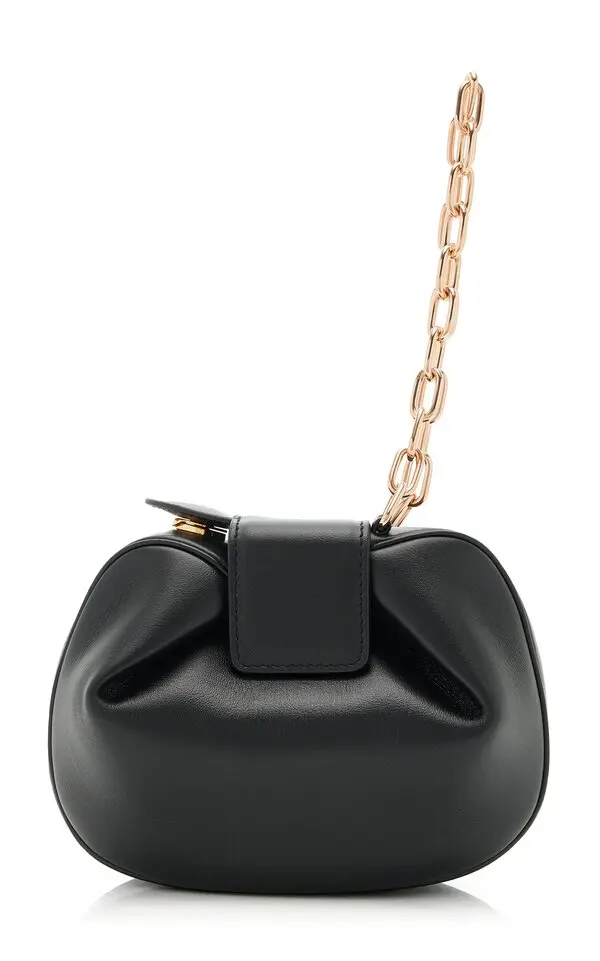Gabriela Hearst Demi Soft Leather Clutch - Black