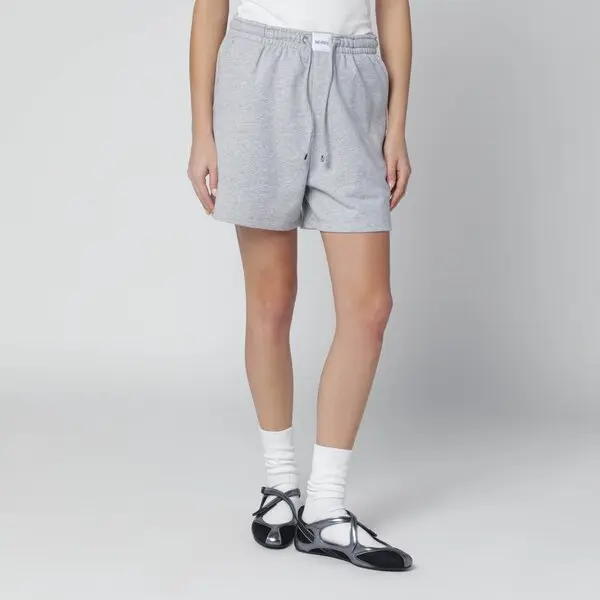 Attico Cotton Sport Shorts - Grey