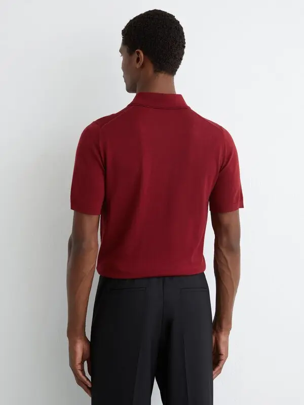 REISS Albion Wool Logo Polo Shirt