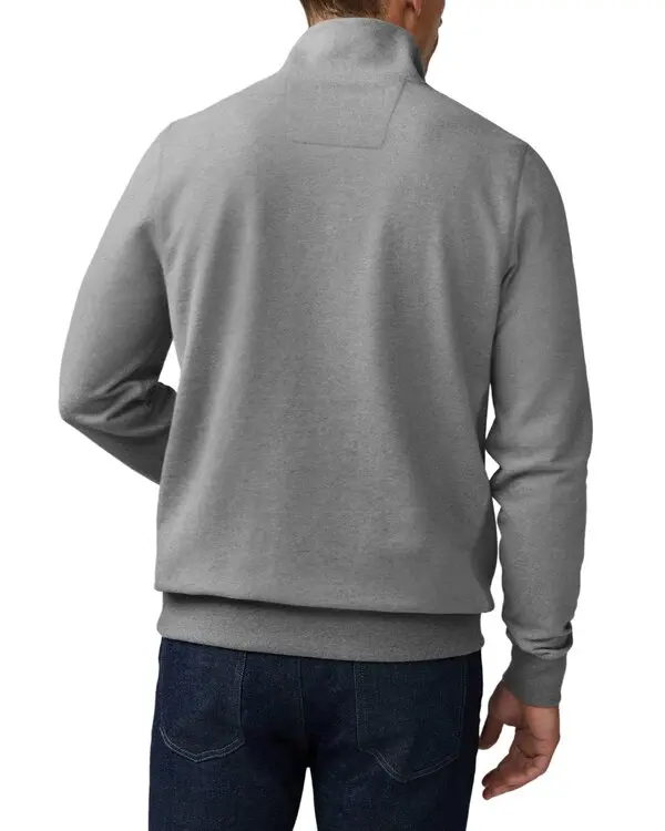 Mack Weldon Relaxed Fit Quarter Zip Sweater - Medium Grey Heather