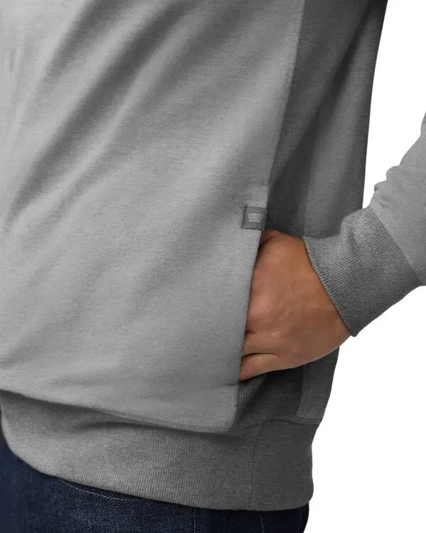 Mack Weldon Relaxed Fit Quarter Zip Sweater - Medium Grey Heather