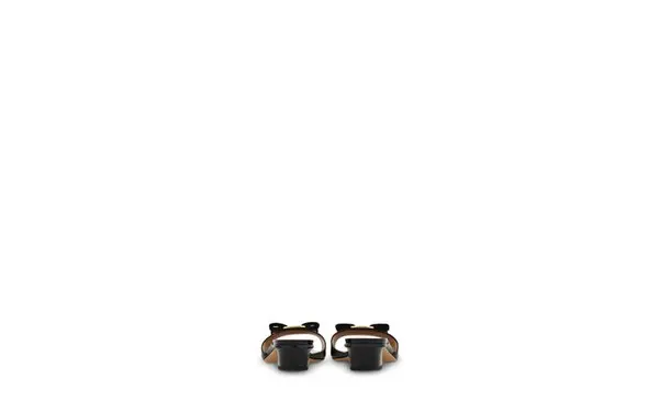 FERRAGAMO Leather Heeled Sandals - Nero
