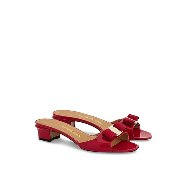 FERRAGAMO Leather Heeled Sandals - New Fuchsia