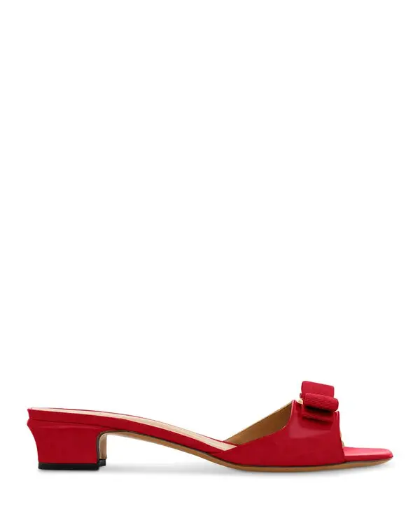 FERRAGAMO Leather Heeled Sandals - New Fuchsia