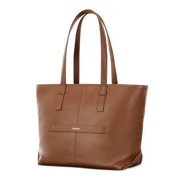 SAMSONITE Leather Tote - Cognac