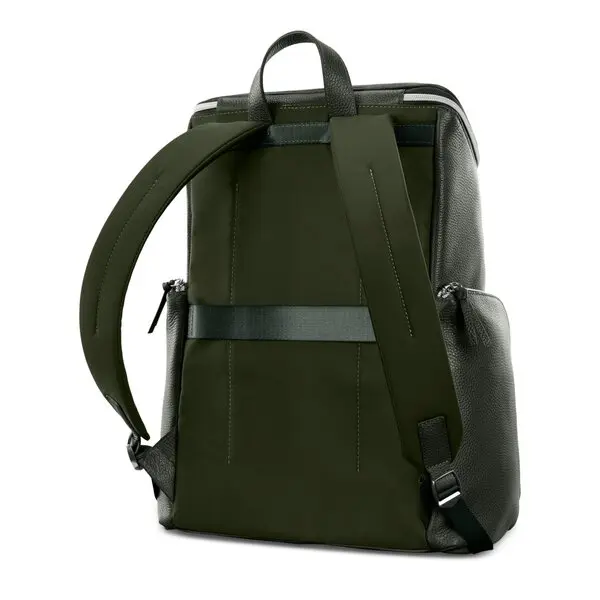 SAMSONITE Leather Deluxe Backpack - Olive