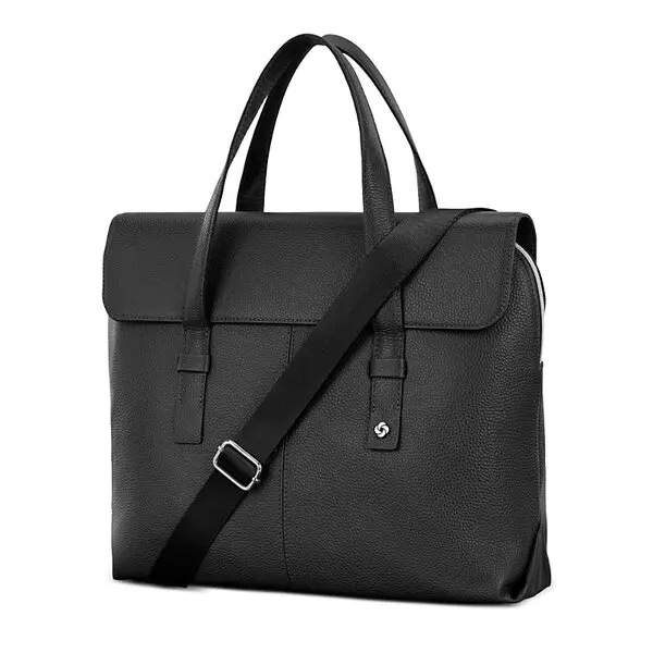 SAMSONITE Leather Convertible Brief - Black