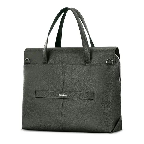 SAMSONITE Leather Convertible Brief - Olive